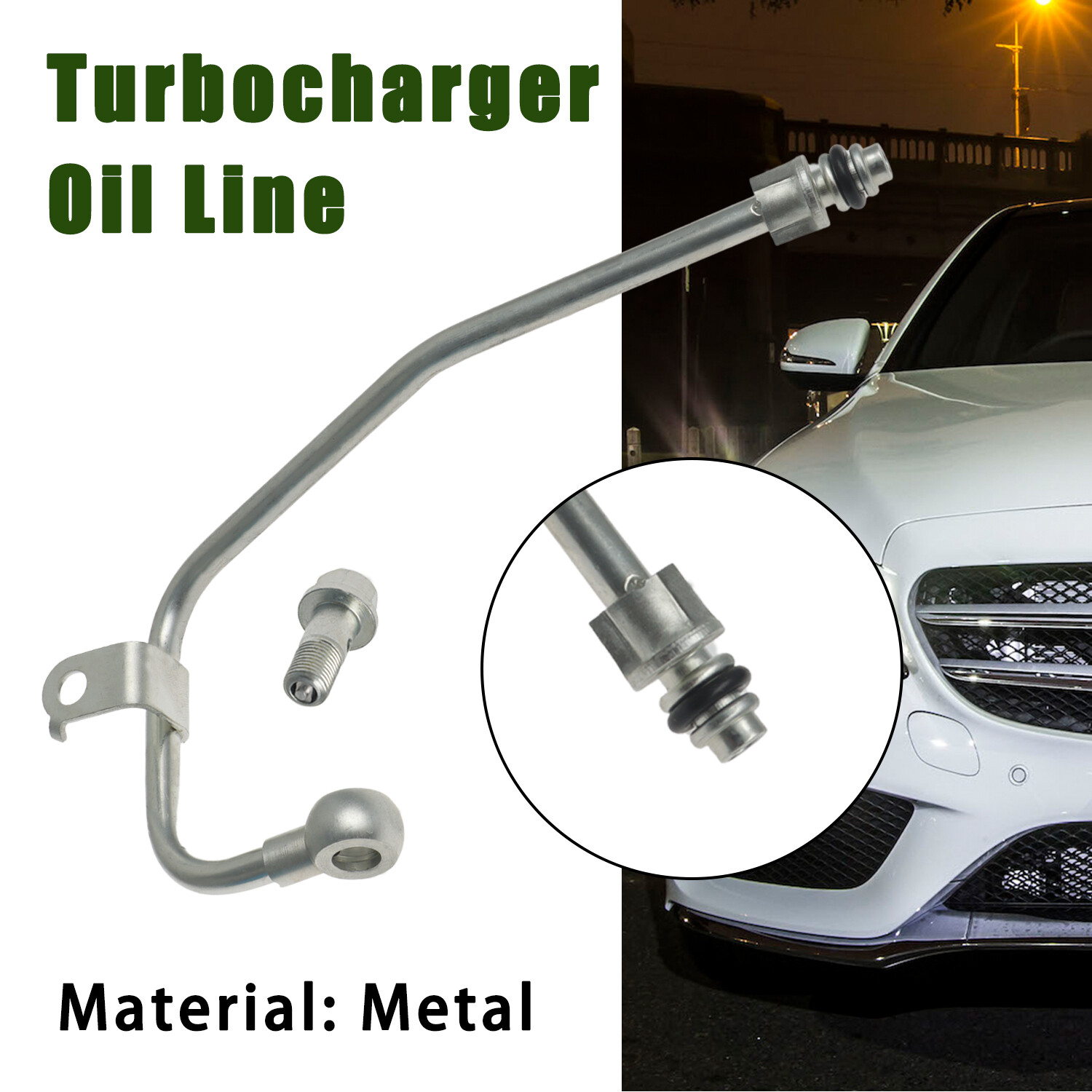 2012-2015 Mercedes-Benz C250 Turbo Oil Feed Supply Delivery Line ...