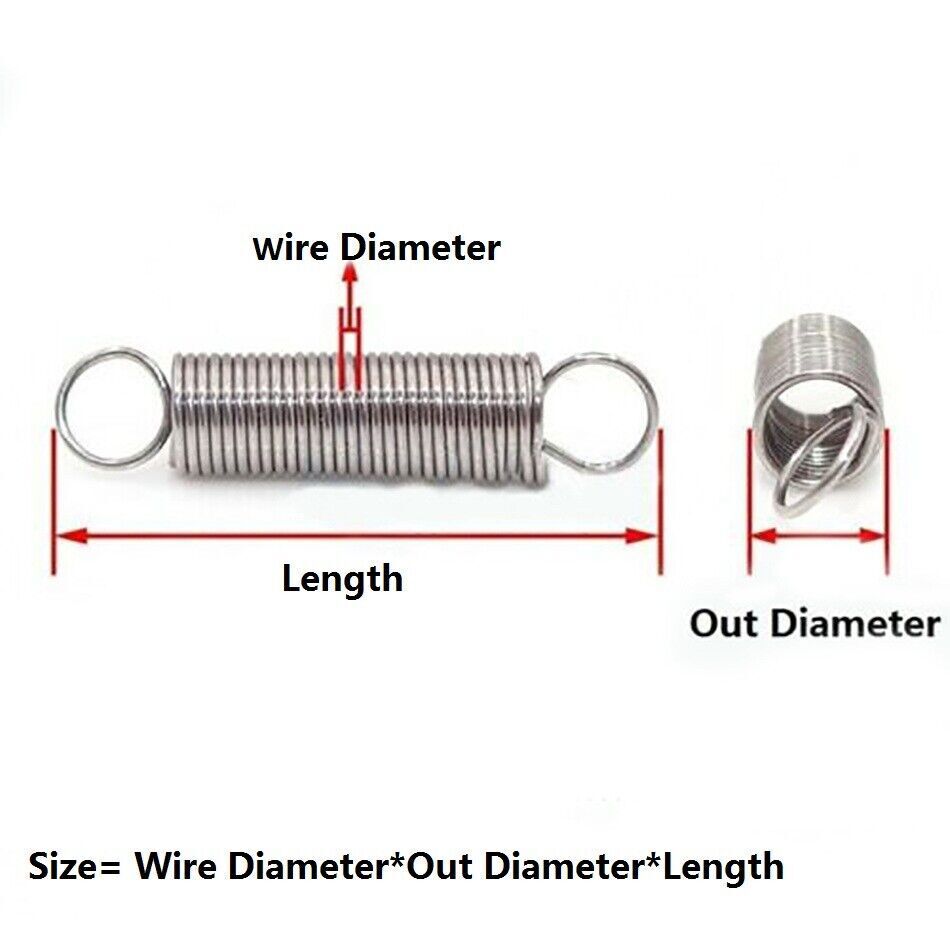 Extra Large Tension Expansion Extension Springs Wire Dia 4.0mm Length ...
