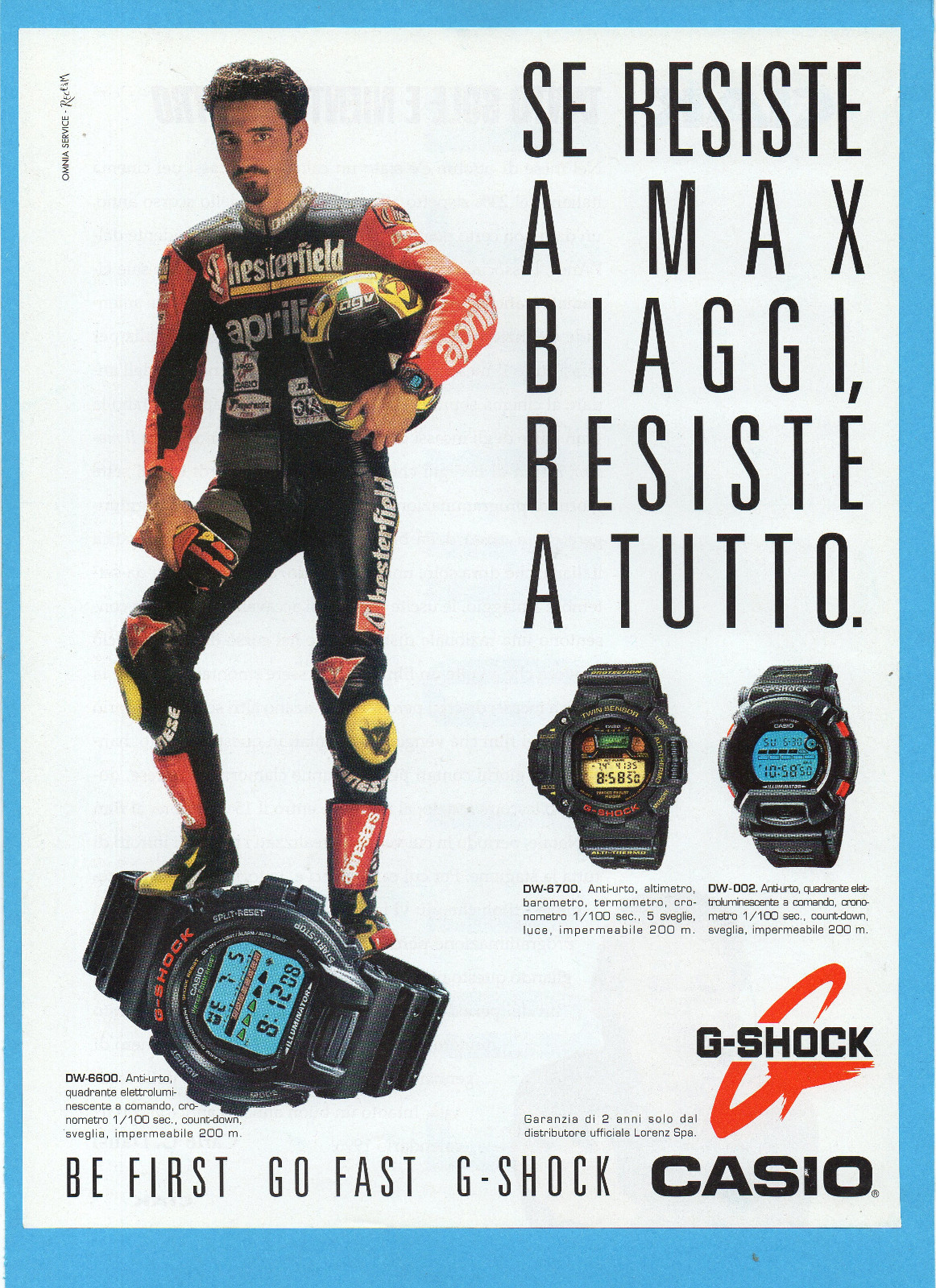 CIAK995-PUBBLICITA'/ADVERTISING-1995- G-SHOCK by CASIO+MAX BIAGGI | eBay
