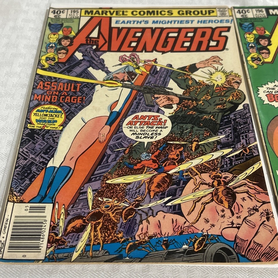 The Avengers # 195 196 1980 NEWSSTAND VARIANT 1st Appearance of ...