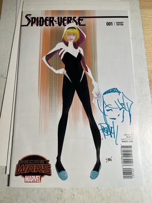 SPIDER-VERSE #1 Signed And Sketched By Robbie Rodriguez 1:25 Spider ...