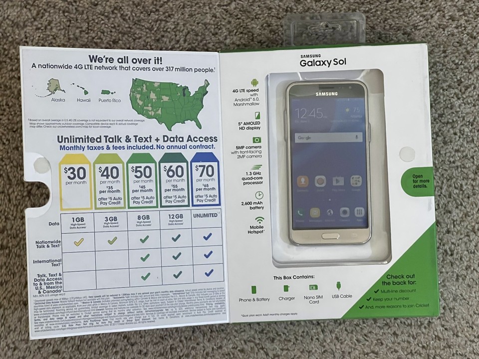 Samsung Galaxy Sol (Cricket Wireless) Smart Phone 4G LTE - Gold - New ...
