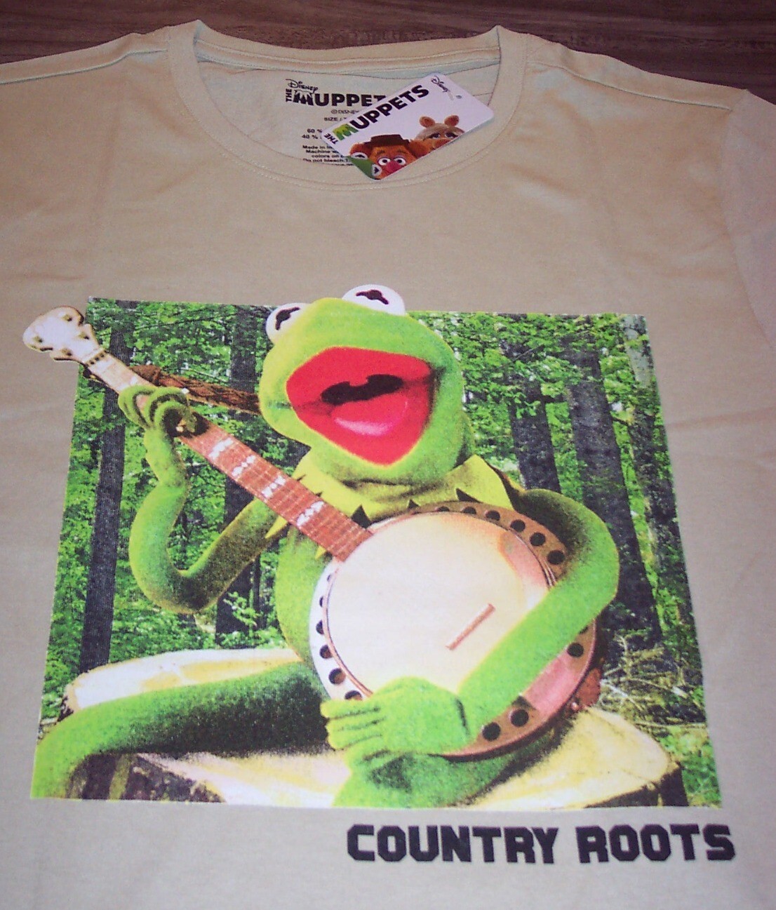 The Muppets KERMIT THE FROG Country Roots Banjo T-Shirt MENS L / TAG ...