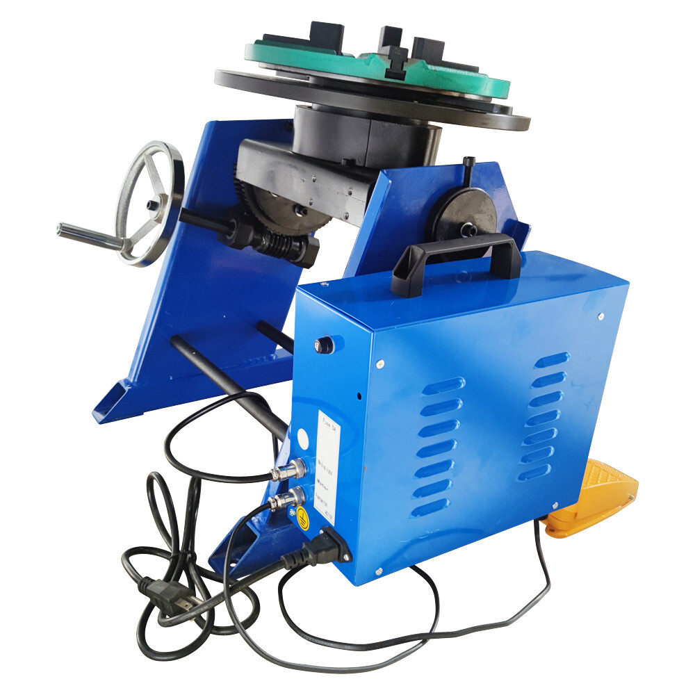 30KG Welding Positioner 110V Bench Welder Turntable with 200mm Chuck 0 ...