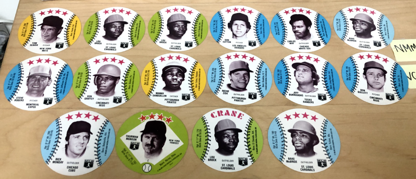 Lot of 16 Burger Chef Baseball Discs in VG Condition | eBay