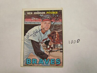 1967 Topps Ken Johnson Autographed Signed Baseball Card | eBay