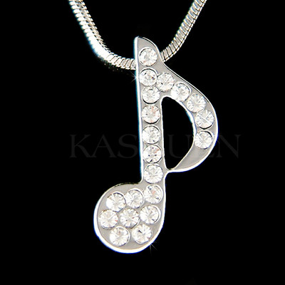 Eighth NOTE Quaver made with Swarovski Crystal Piano MUSIC musical ...