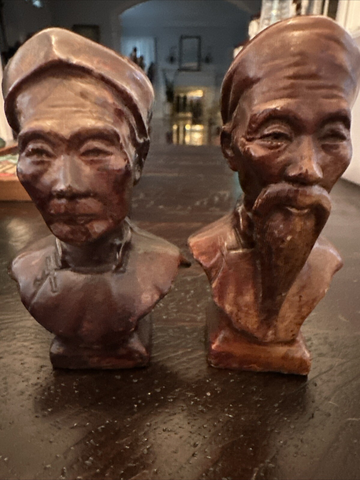 Antique Asian stone carved statues of man and woman. 4 inches tall. | eBay