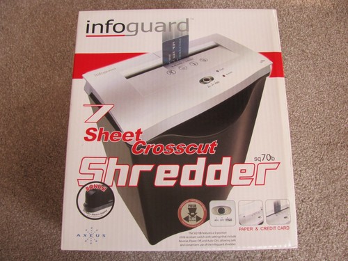 Brand New Infoguard 7 Sheet Crosscut Shredder SQ70B Bonus Electronic ...
