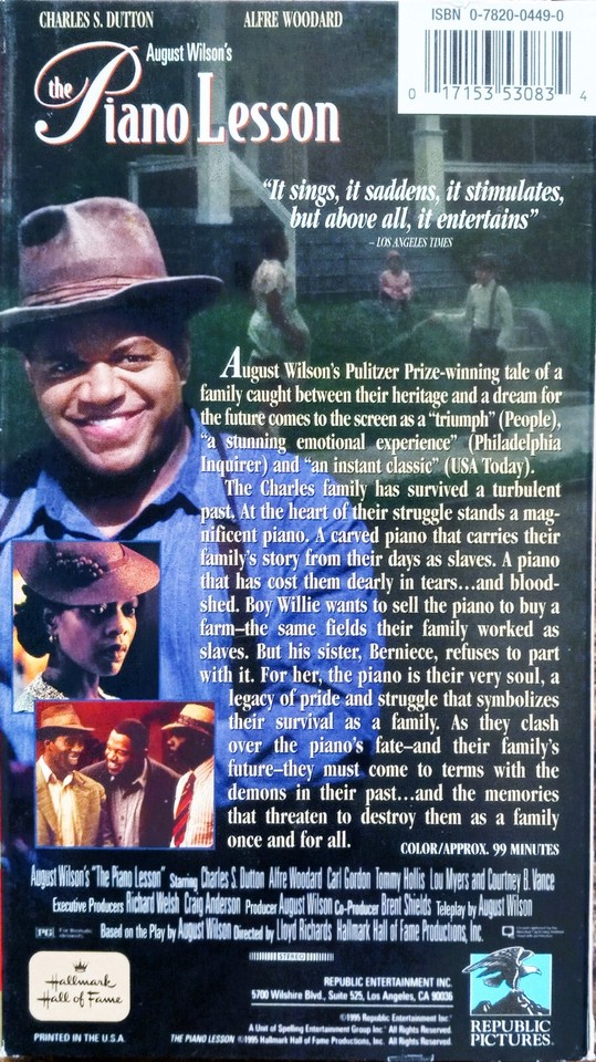 THE PIANO LESSON (vhs) Charles S. Dutton, Alfre Woodard. Hallmark | eBay
