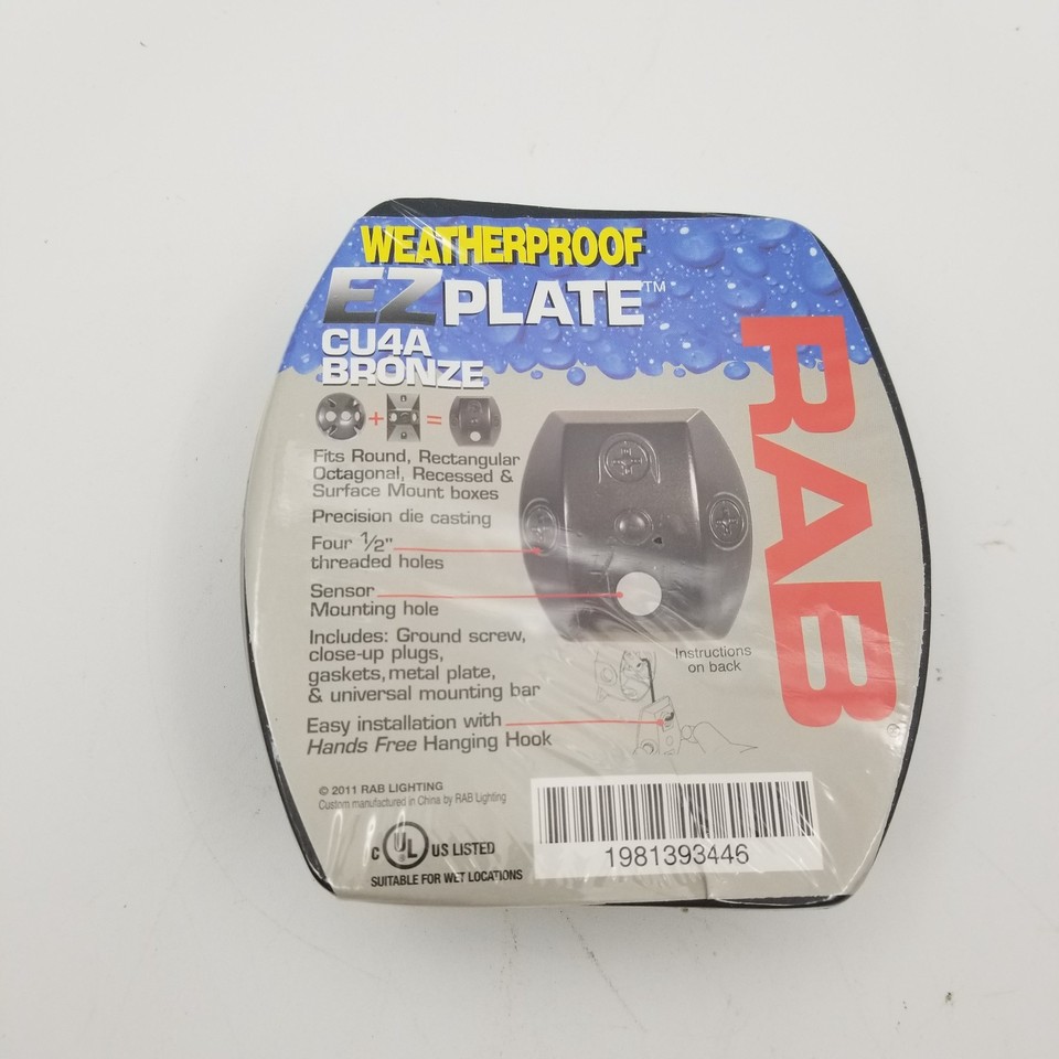 RAB Lighting Weatherproof EZ Plate CU4 Bronze for Wet Locations New | eBay