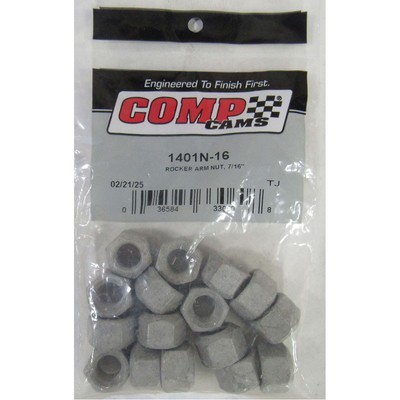 COMP Cams 1401N-16; Rocker Arm Adjusting Nuts 7/16 in. -20 Self-Locking ...