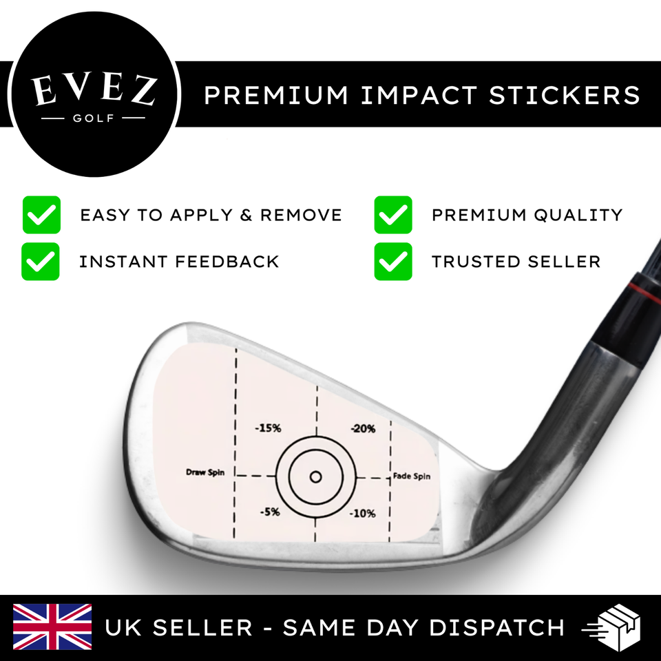 Golf Impact Stickers (30 Pack) - Club Face Impact Tape Training Aid ...