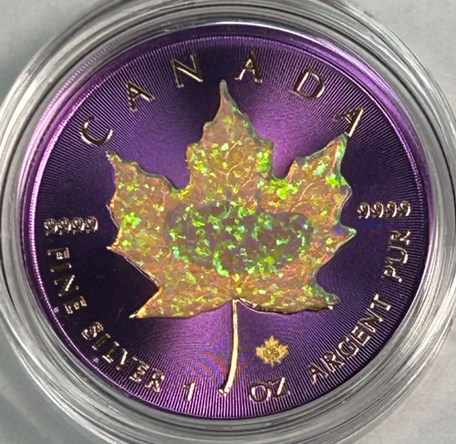 2022 Canada Ultra High Relief Purple and Gold 1 oz Silver Maple | eBay