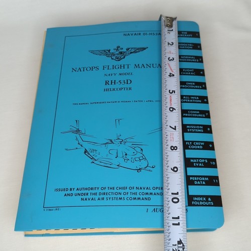 NATOPS Flight Manual RH-53D Navy Model Helicopter August 1975 NAVAIR | eBay