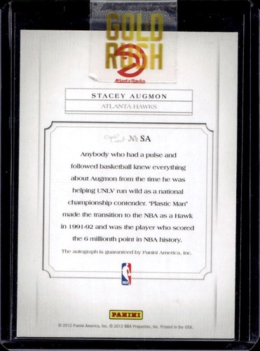 2011-12 Panini Past & Present Stacey Augmon Elusive Ink Auto #SA | eBay