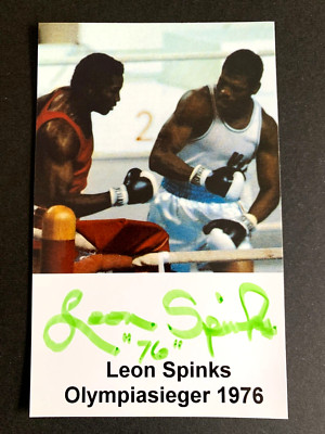 LEON SPINKS (†2021) Box-Weltmeister/Olympiasieger signed Foto 9x15 ...