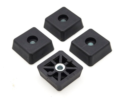 4 MEDIUM SQUARE RUBBER FEET .460 H X 1.187 W. FURNITURE CHAIRS TABLES ...
