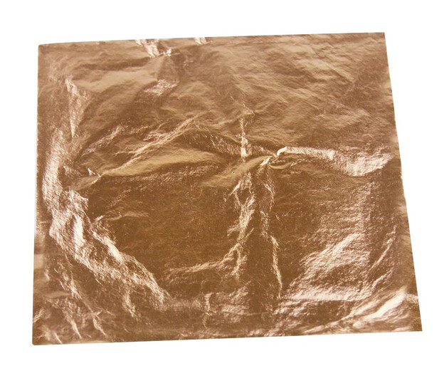100 Pieces Gold Leaf Gilding Sheets Red Gold Color High Quality 16X16cm ...