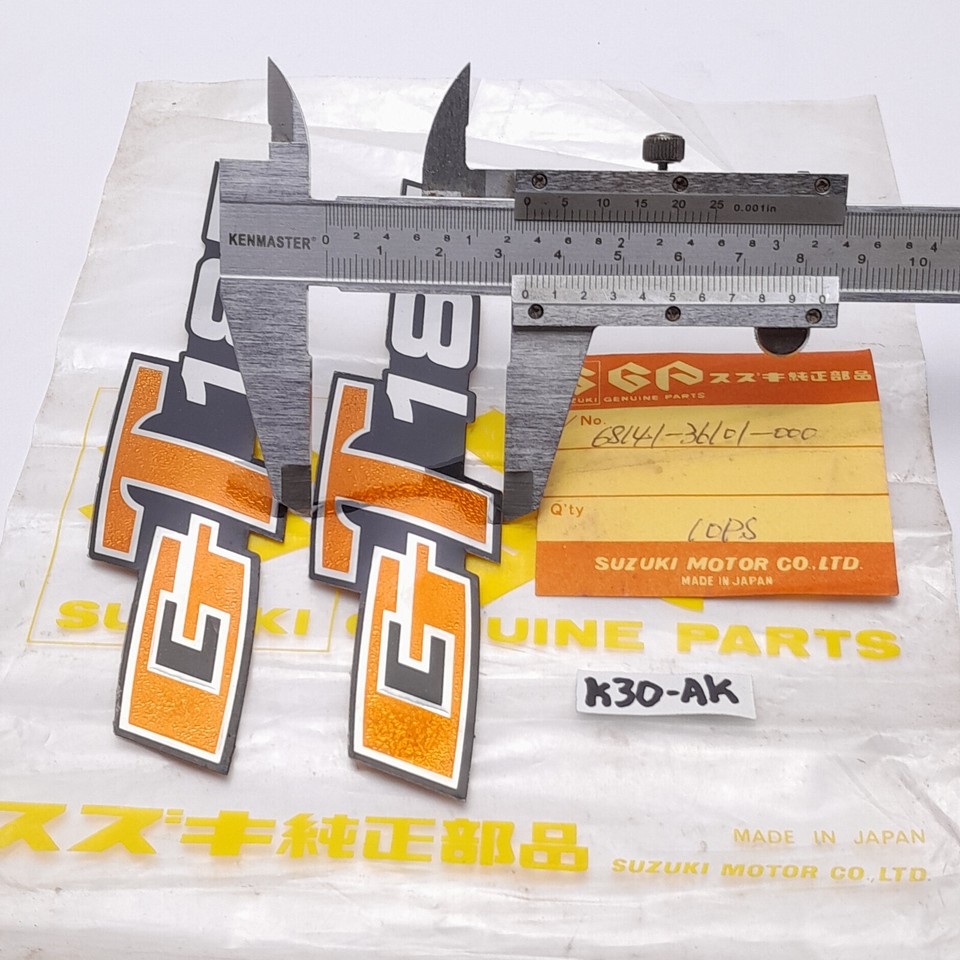 (2Pc) Side Cover Decals Sticker May Fit Suzuki GT185 GT-185 NOS Genuine ...