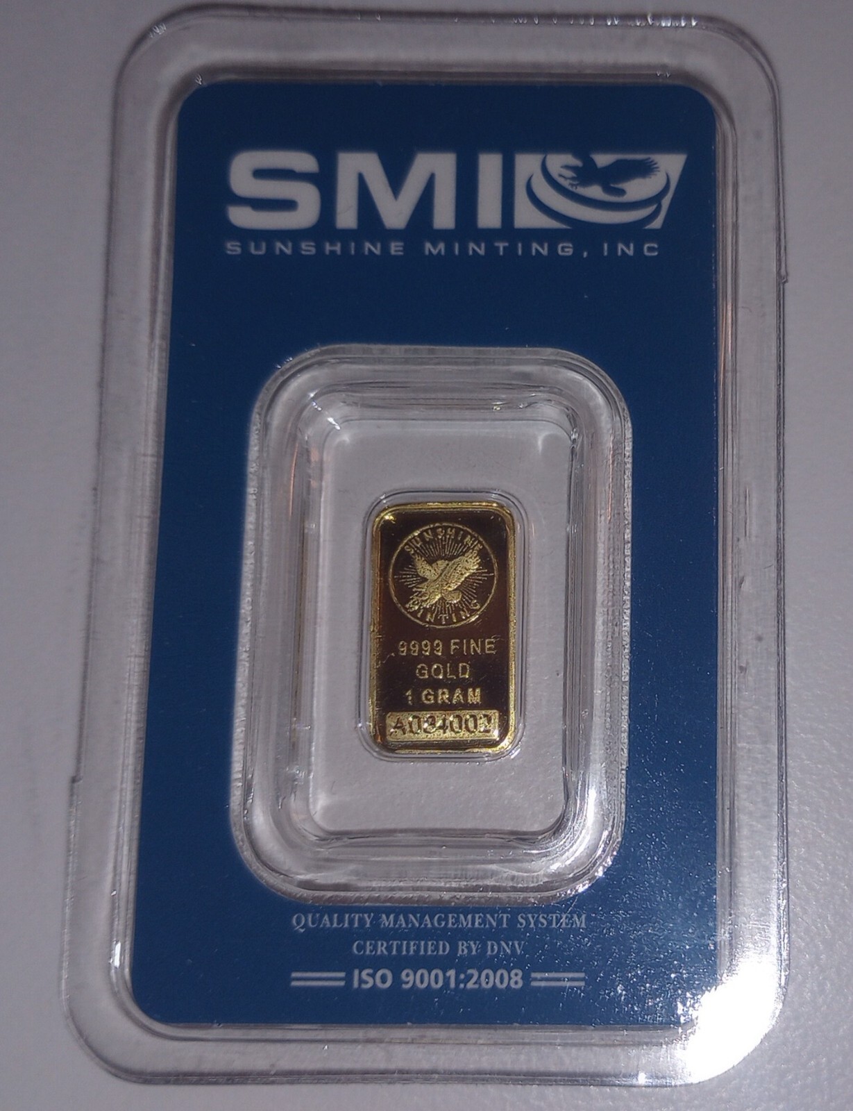 Sunshine Mining Inc (SMI) 1 Gram 999.9 Gold Bar Sealed w/Assay ...