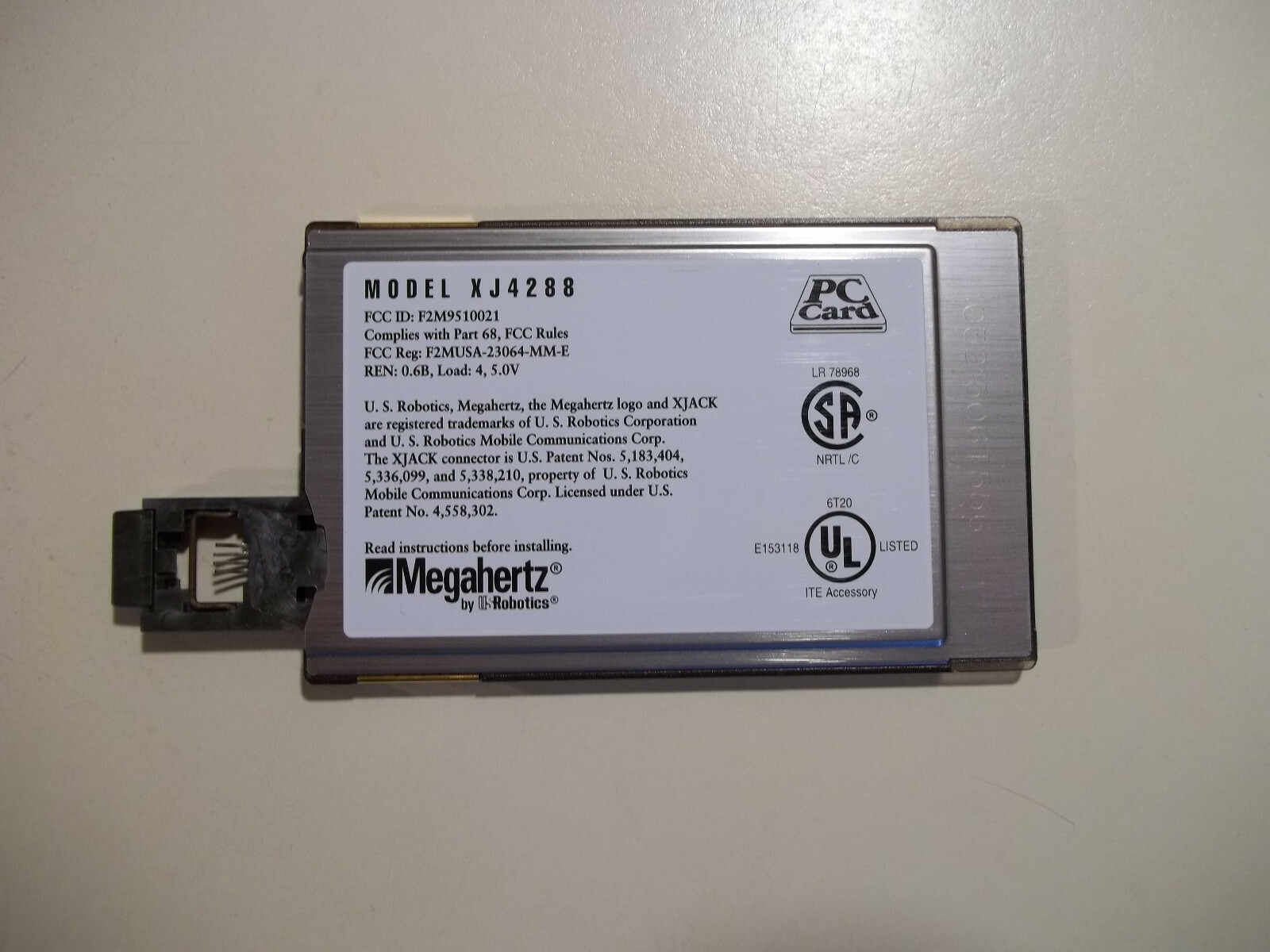 Vintage Megahertz US Robotics PCMCIA 28.8 Modem PC Card XJ4288 | eBay