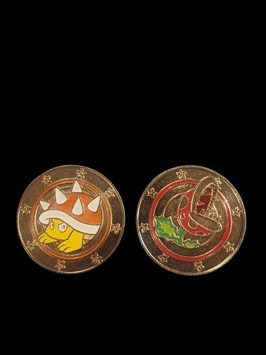 Frankford Super Mario Wonder Ball Metal Coins. Piranha Plant and Spikey ...