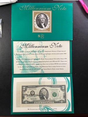1995 $2 Millennium Star Note – Uncirculated in Original Folder | eBay