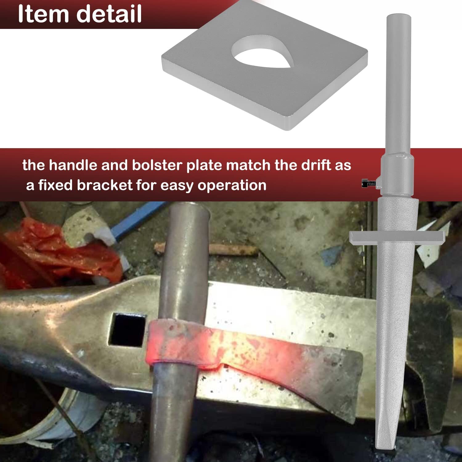 Tomahawk Eye Drift/Mandrel Blacksmith Tool Set Includes Drift, Holder ...