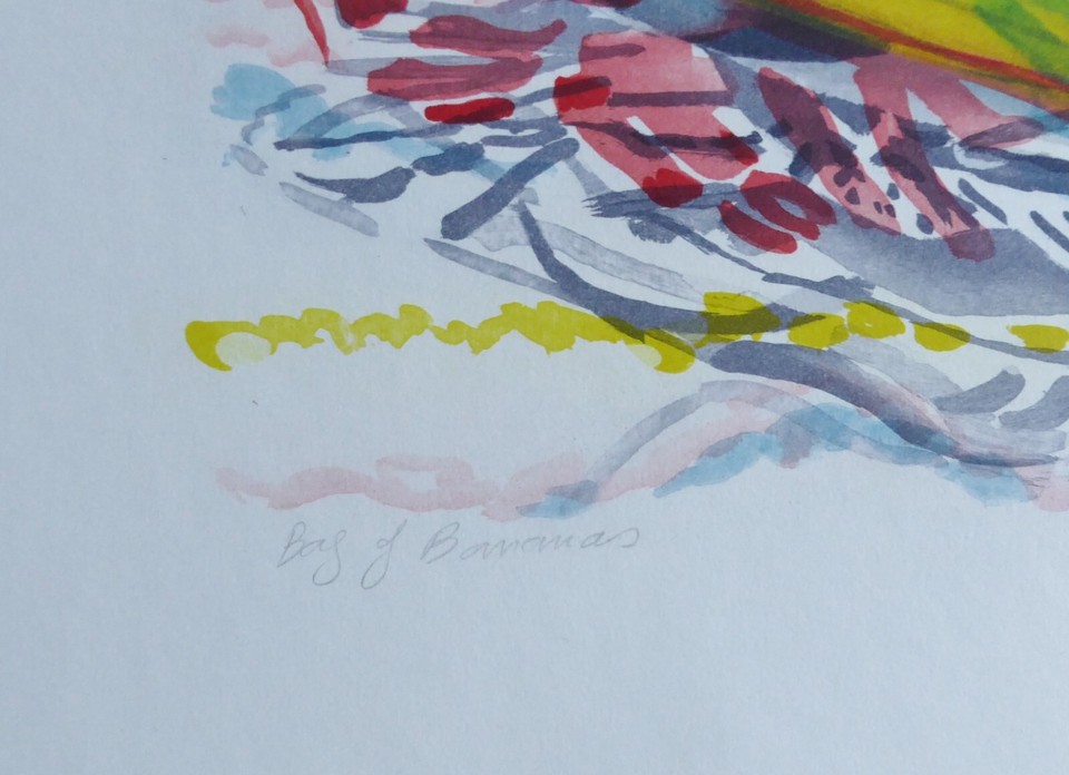 Janet Fish Bag of Bananas 1996 Realism Hand signed Aquatint Etching US ...