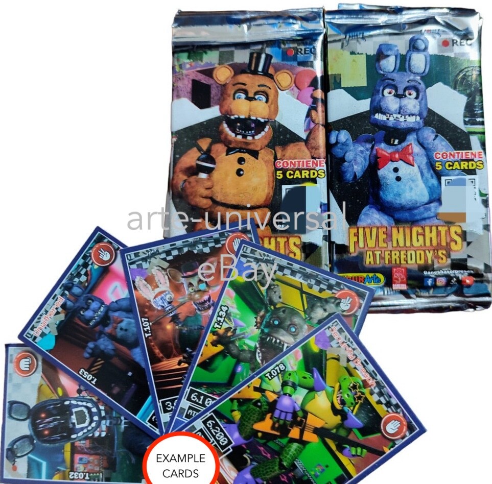 20 PACKS (100 cards) Five nights at Freddy's FNaF Mexico Trading Cards ...
