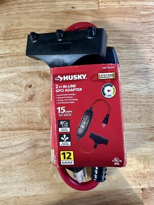 New Husky 15 Amp In-Line GFCI with Power Block | eBay