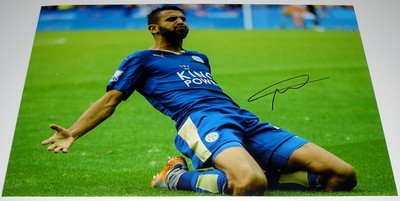 RIYAD MAHREZ LEICESTER CITY PERSONALLY SIGNED 12X8 AUTOGRAPH PHOTO | eBay