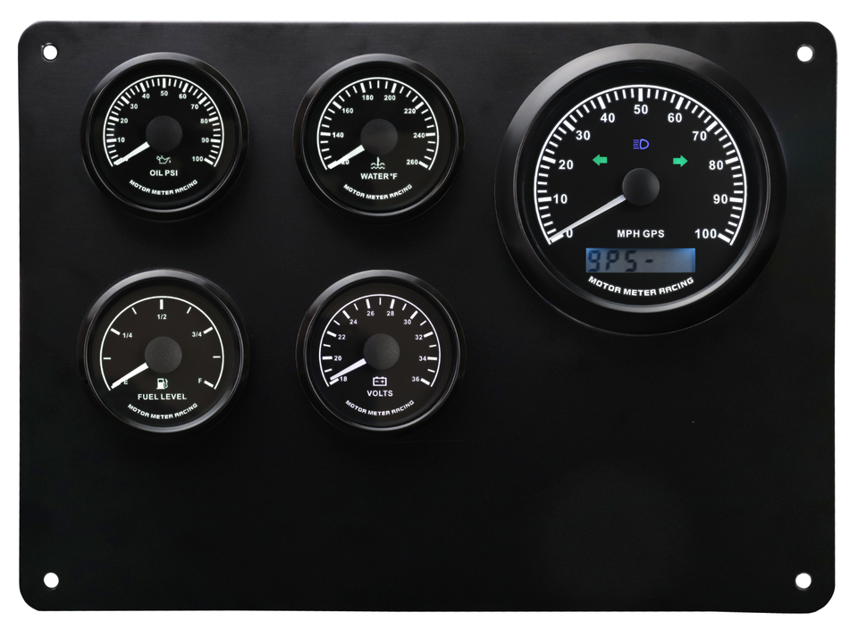 Humvee MME 5 Gauge Set Instrument Panel GPS Speedometer 24 Volt 7 Color ...