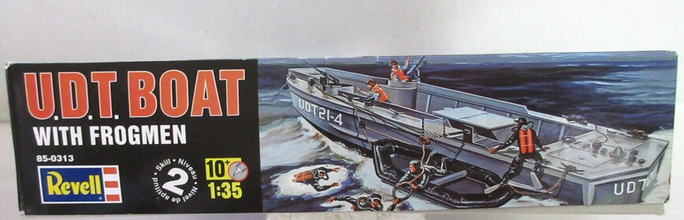 2012 Revell SSP 85-0313 1/35 U.D.T. Boat with Frogmen Plastic Model Kit ...