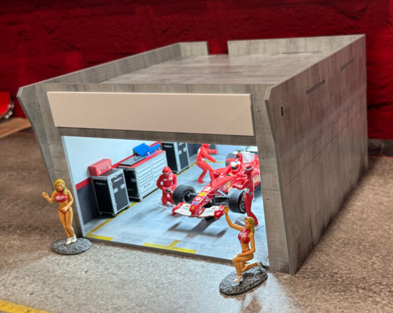 TJR 1/32 Scale Pit Box Building kit with full details - SCX Carrera ...