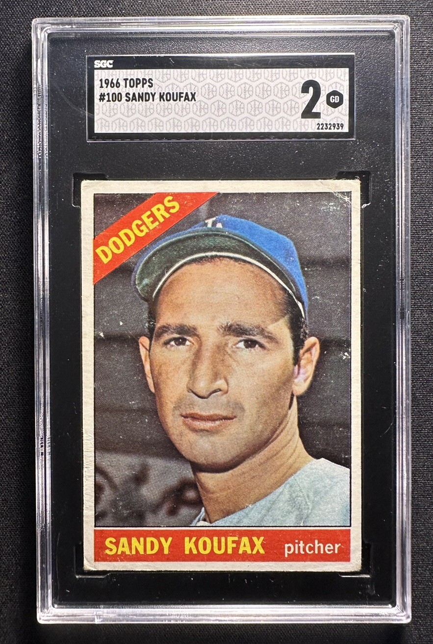 1966 Topps #100 Sandy Koufax SGC 2 HOF Los Angeles Dodgers | eBay