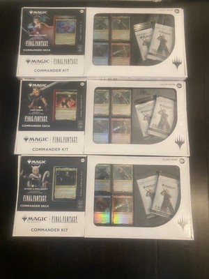(3) MAGIC THE GATHERING MTG X FINAL FANTASY COMMANDER KIT COSTCO BUNDLE ...
