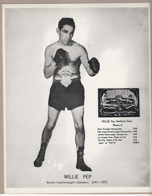 Willie Pep Featherweight Champion Career Highlights B/W 8x10 Photo | eBay