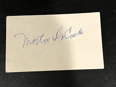 Morton DaCosta Hand Signed 3x5 Cut Index Card Director Music Man Auntie ...