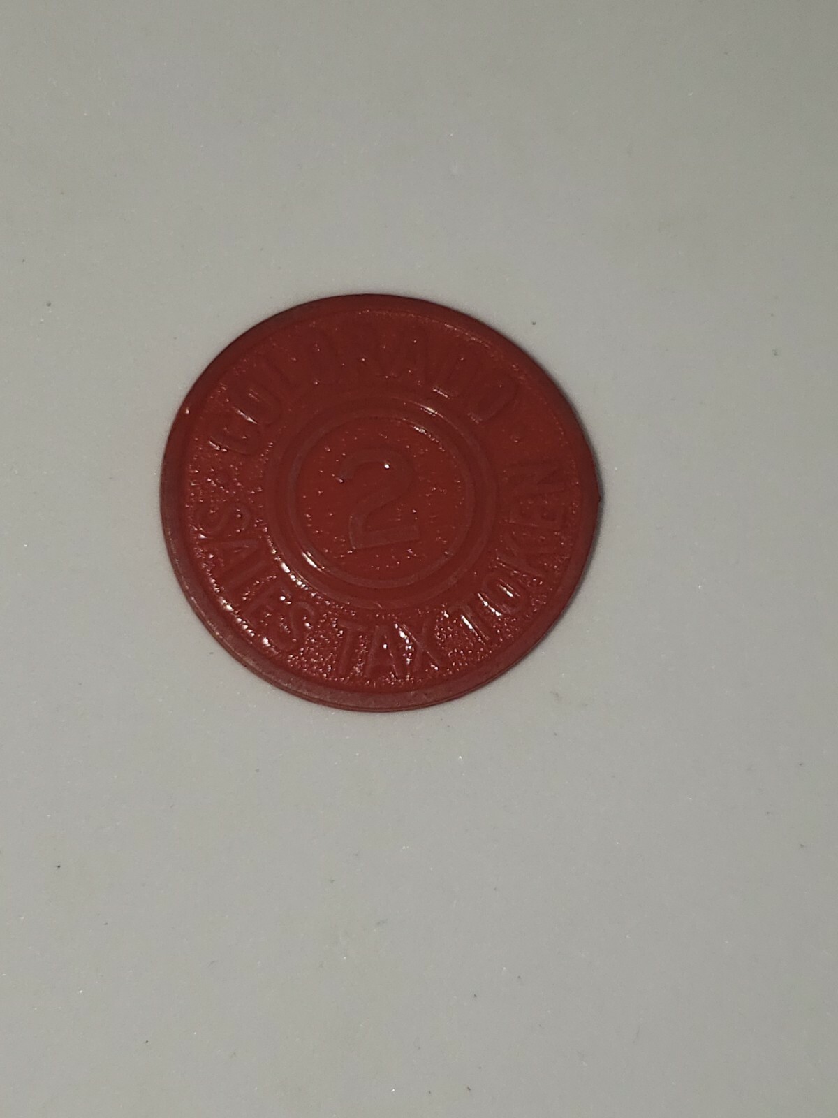Vintage Colorado red plastic State Sales Tax Token Coin , 2 mill, fun ...