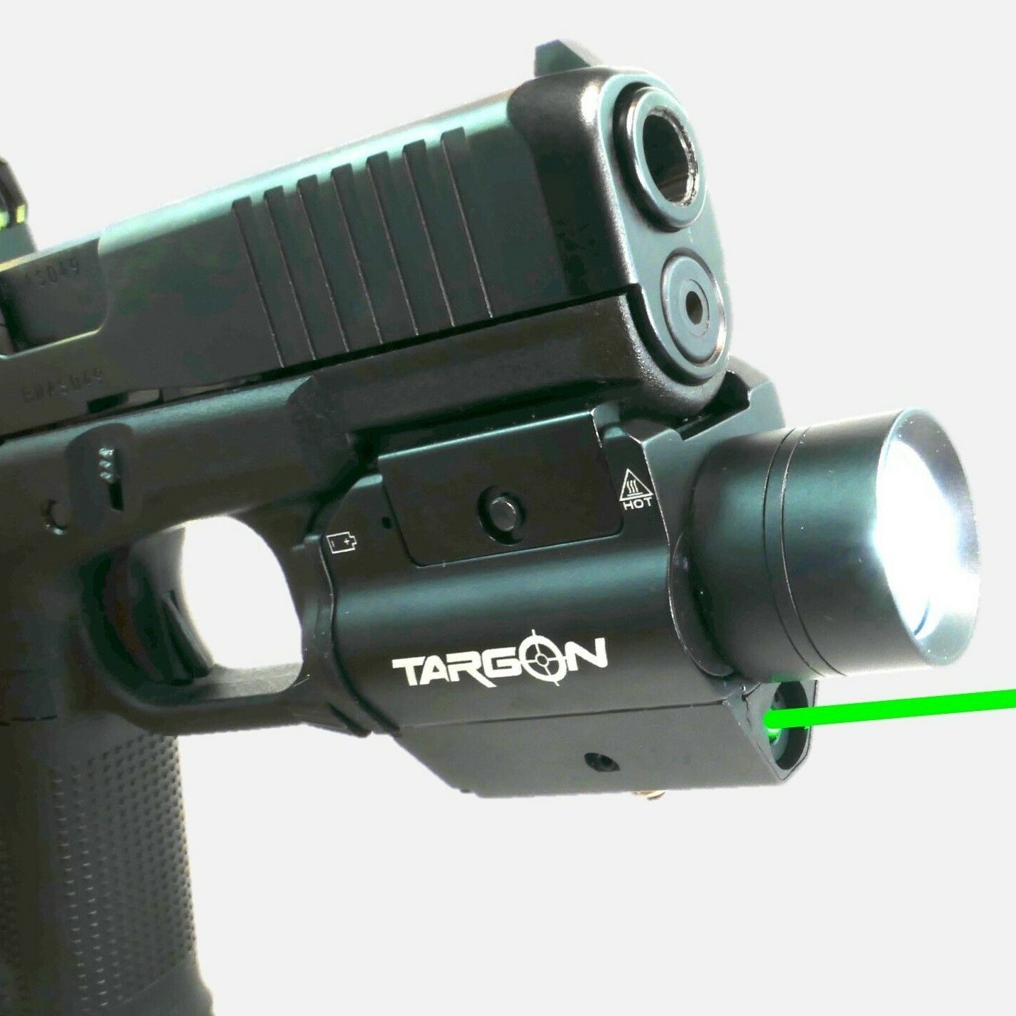 TACTICAL GREEN LASER LIGHT COMBO 1000 LUMEN LED FLASHLIGHT PISTOL GUN ...