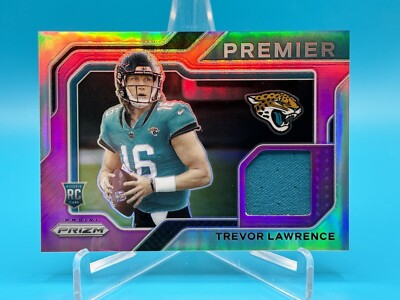 2021 Panini Prizm TREVOR LAWRENCE Pink Premier Rookie Patch #PJ-1 ...