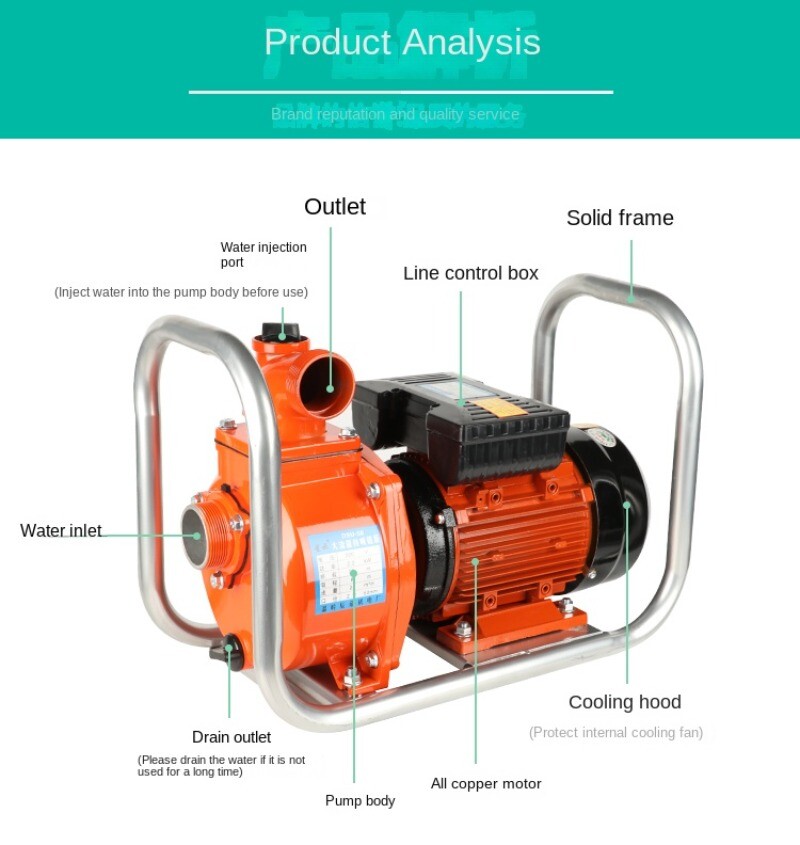 2 Inch 2.2kw Large Flow Electric Pump Self-priming Pump Agricultural Machine | eBay