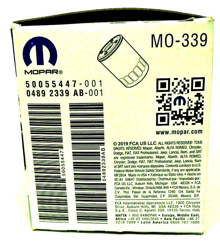 Engine Oil Filter Mopar 4892339AB for sale online | eBay