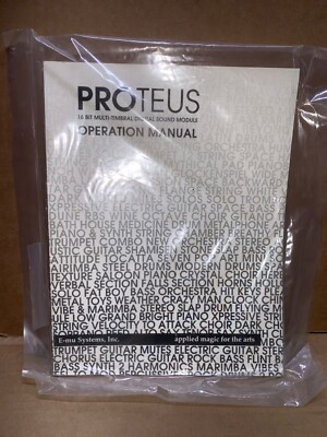 PROTEUS 16 BIT MULTI-TIMBRAL DIGITAL SOUND MODULE OPERATION MANUAL | eBay