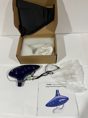 12 Hole CERAMIC OCARINA Flute - Legend of Zelda Instrument w/ Case ...