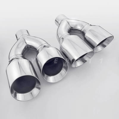 1Pair Staggered 4" Dual Out 2.5" In QUAD Exhaust Tips For Camaro ...