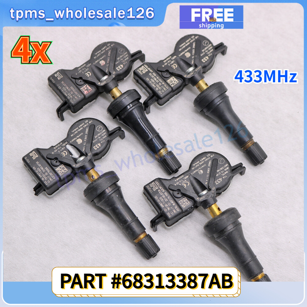 (4X) Tire Pressure Sensor TPMS 68313387AB For 2016-21 Jeep Grand ...