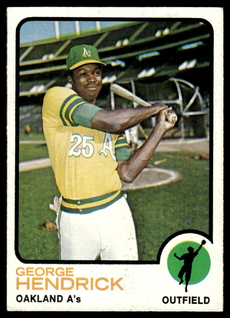 1973 Topps Baseball George Hendrick Oakland Athletics #13 NM | eBay